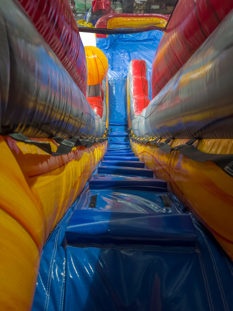 18'H Single Gamer Day Drop Water Slide – Gorilla Bounce