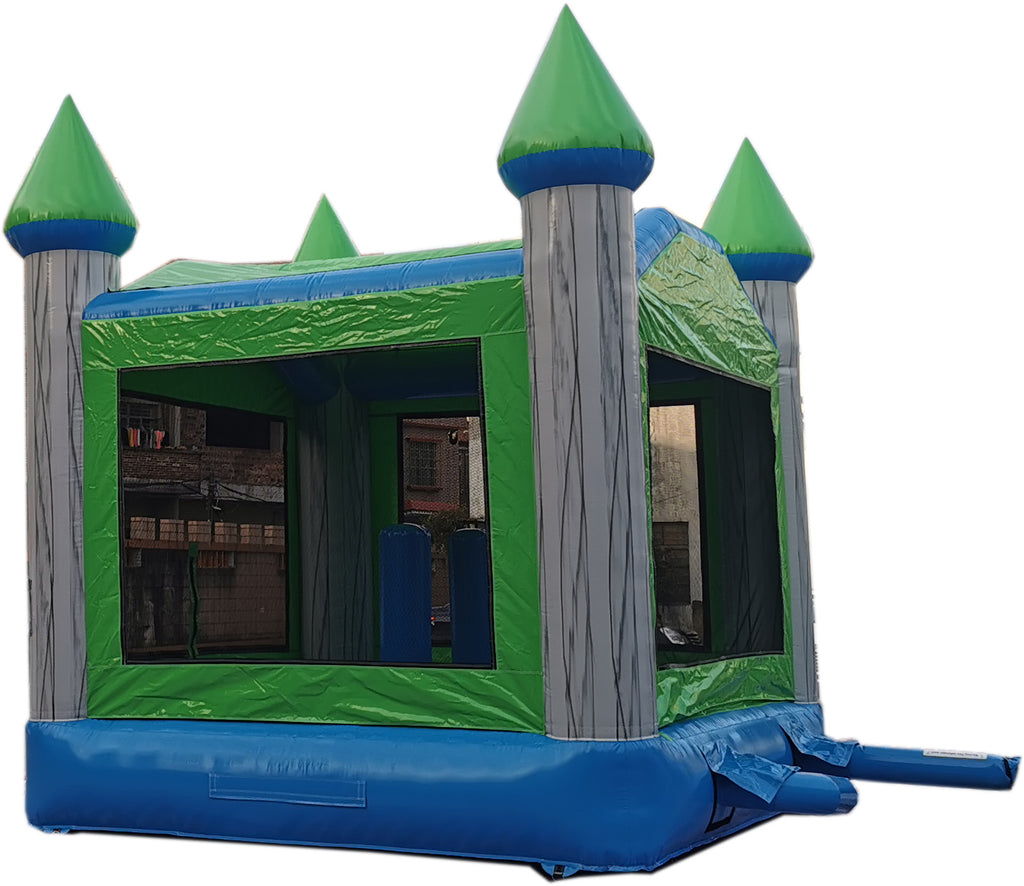 14' Blue & Green Marble Standard Bouncer – Gorilla Bounce