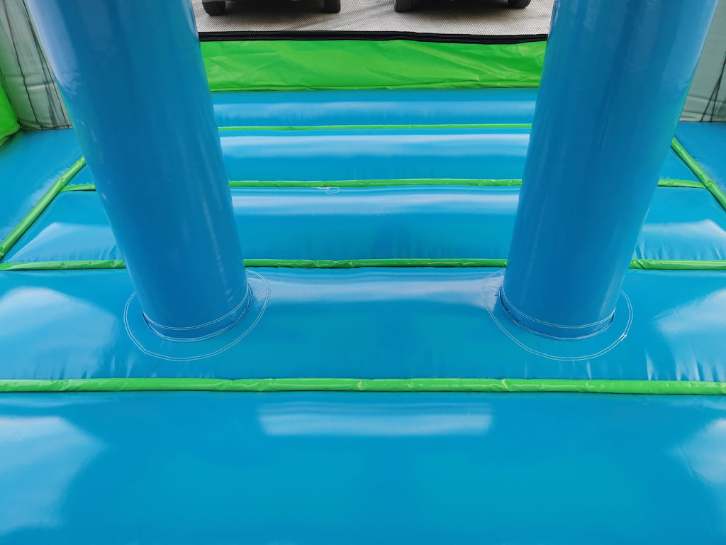 14' Blue & Green Marble Standard Bouncer – Gorilla Bounce