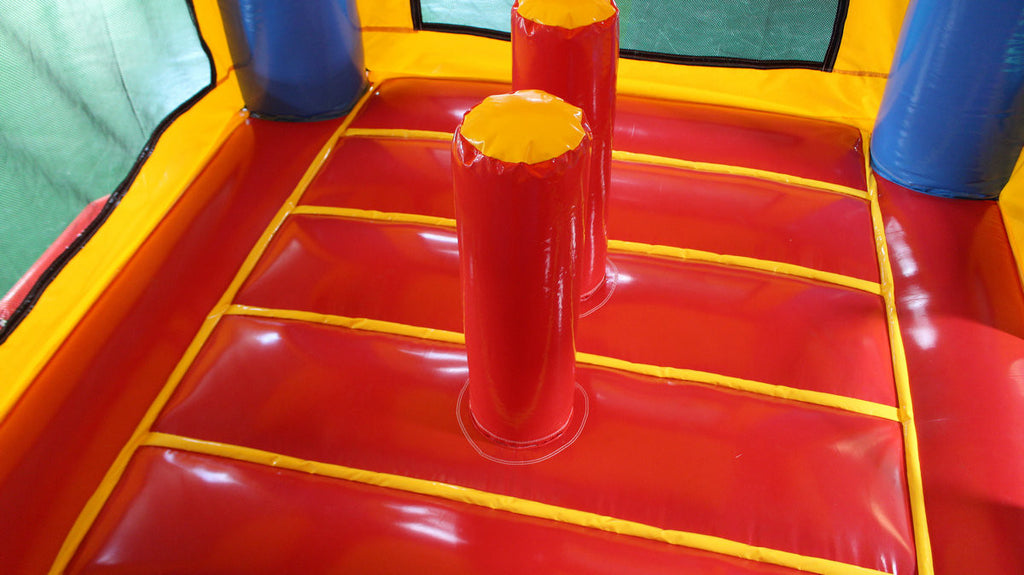 Bounce House Startup Package Square, Red, Yellow, Blue Slide Combo #33 ...