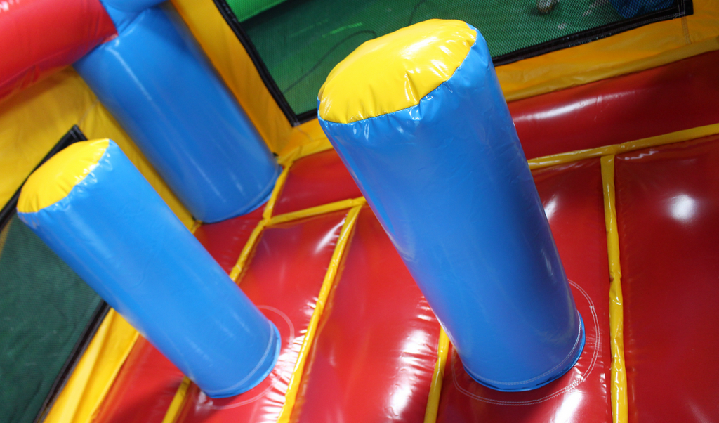12' Indoor Red, Yellow, Blue Bouncer – Gorilla Bounce